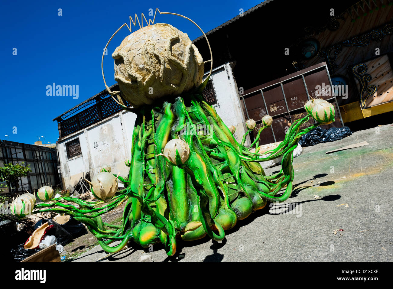 A sculpture seen on the work yard behind the carnival workshop in Rio ...
