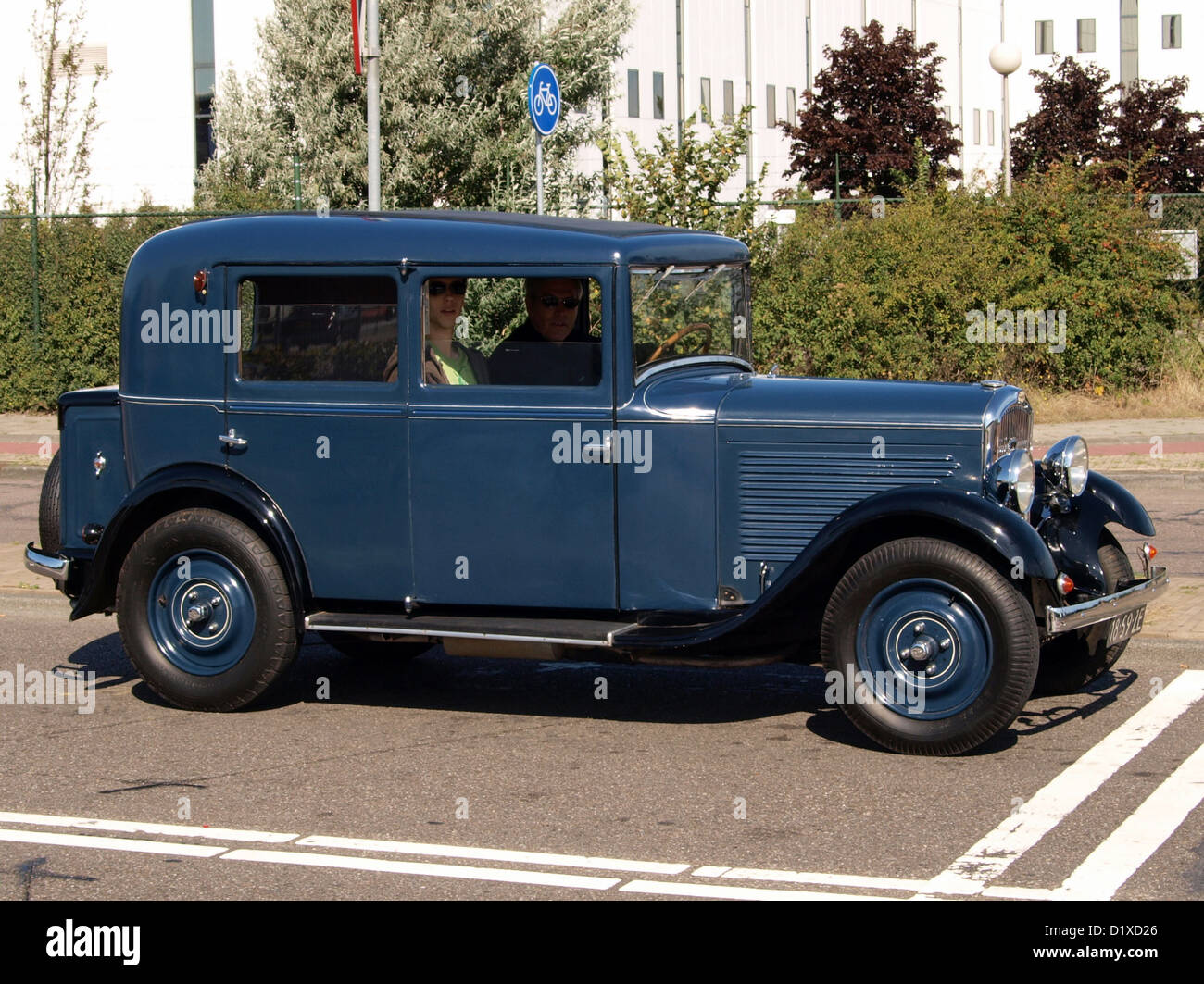 The Peugeot 201 C, displayed at the Classic Car Meeting in Haarlem, is ...