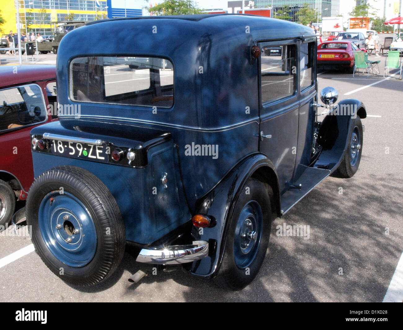 The Peugeot 201 C, displayed at the Classic Car Meeting Haarlem, is a ...