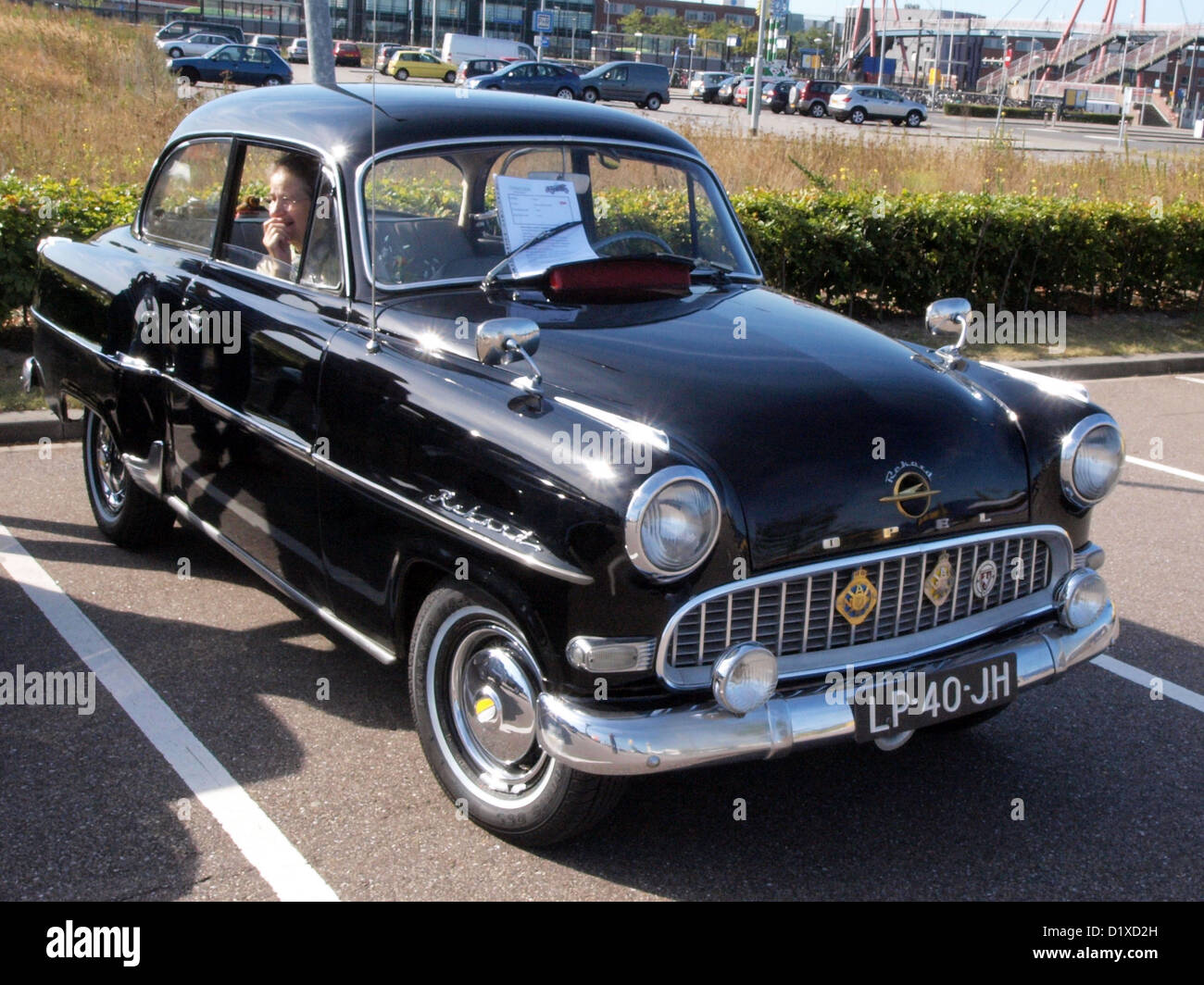 The Opel Rekord Olympia is a vintage automobile displayed at the ...