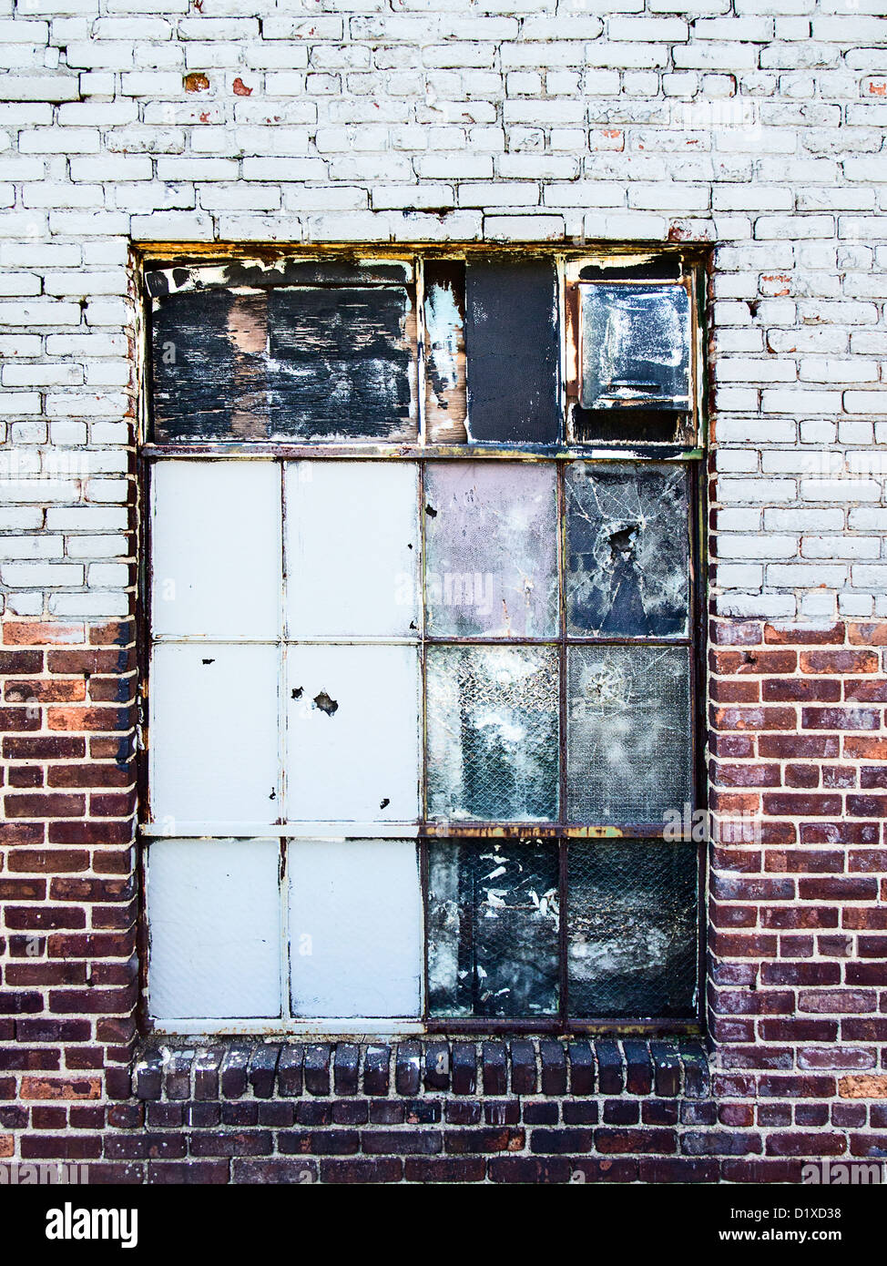 Gritty Warehouse Window Stock Photo - Alamy