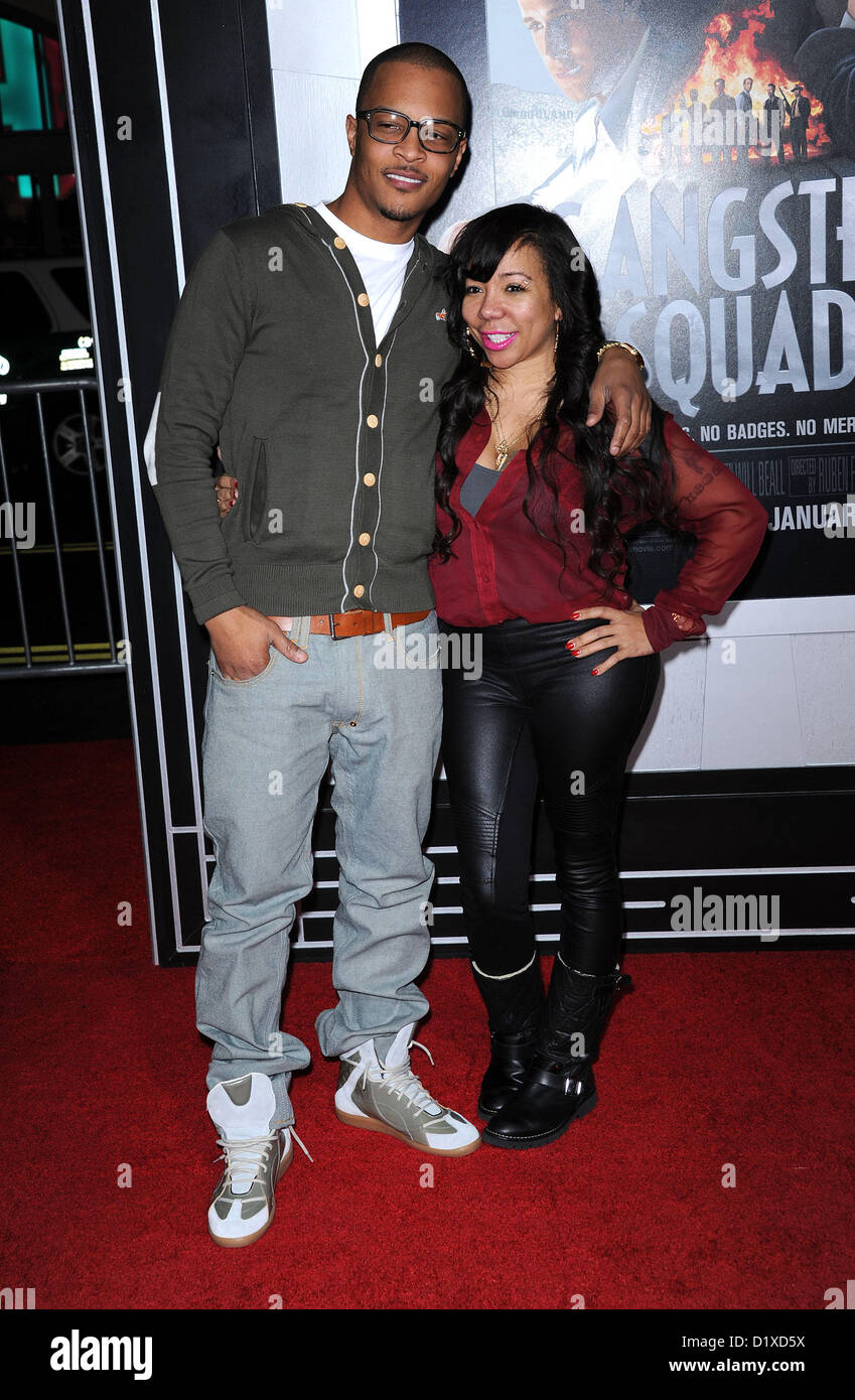 Jan. 6, 2013 - Hollywood, California, U.S. - T.I. & Tiny arrives for ...