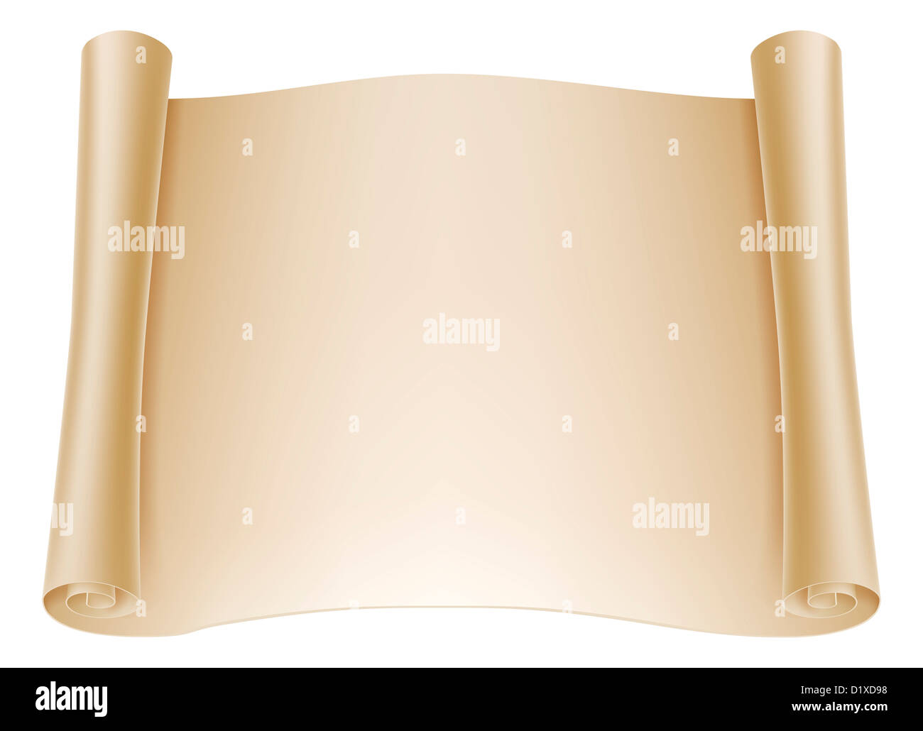 Background illustration of an old rolled up paper scroll Stock Photo ...