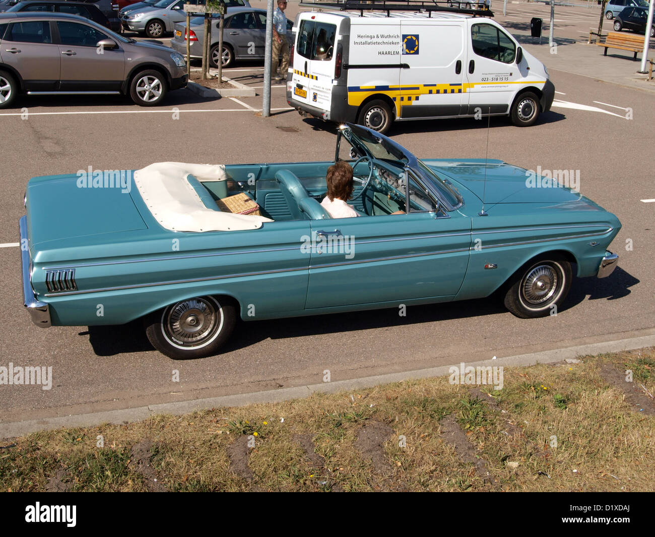 The Ford Falcon, displayed at the Classic Car Meeting in Haarlem, is a ...