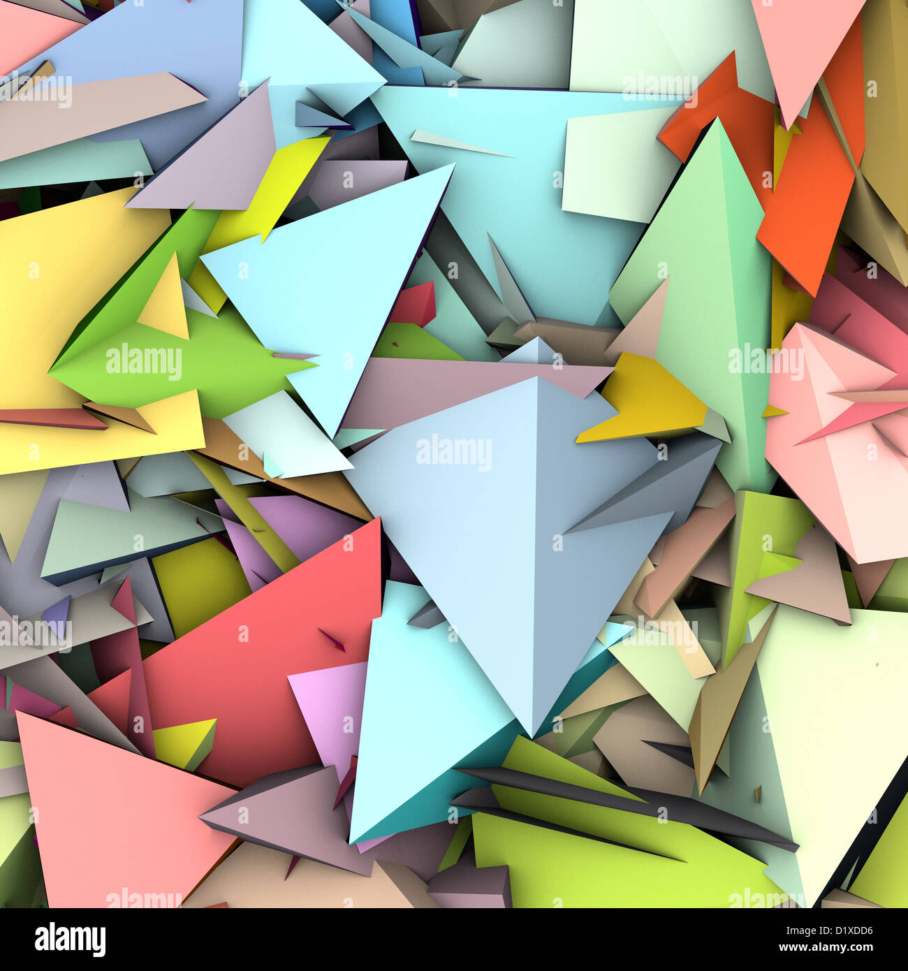 3d abstract fragmented pattern in rainbow color backdrop Stock Photo ...