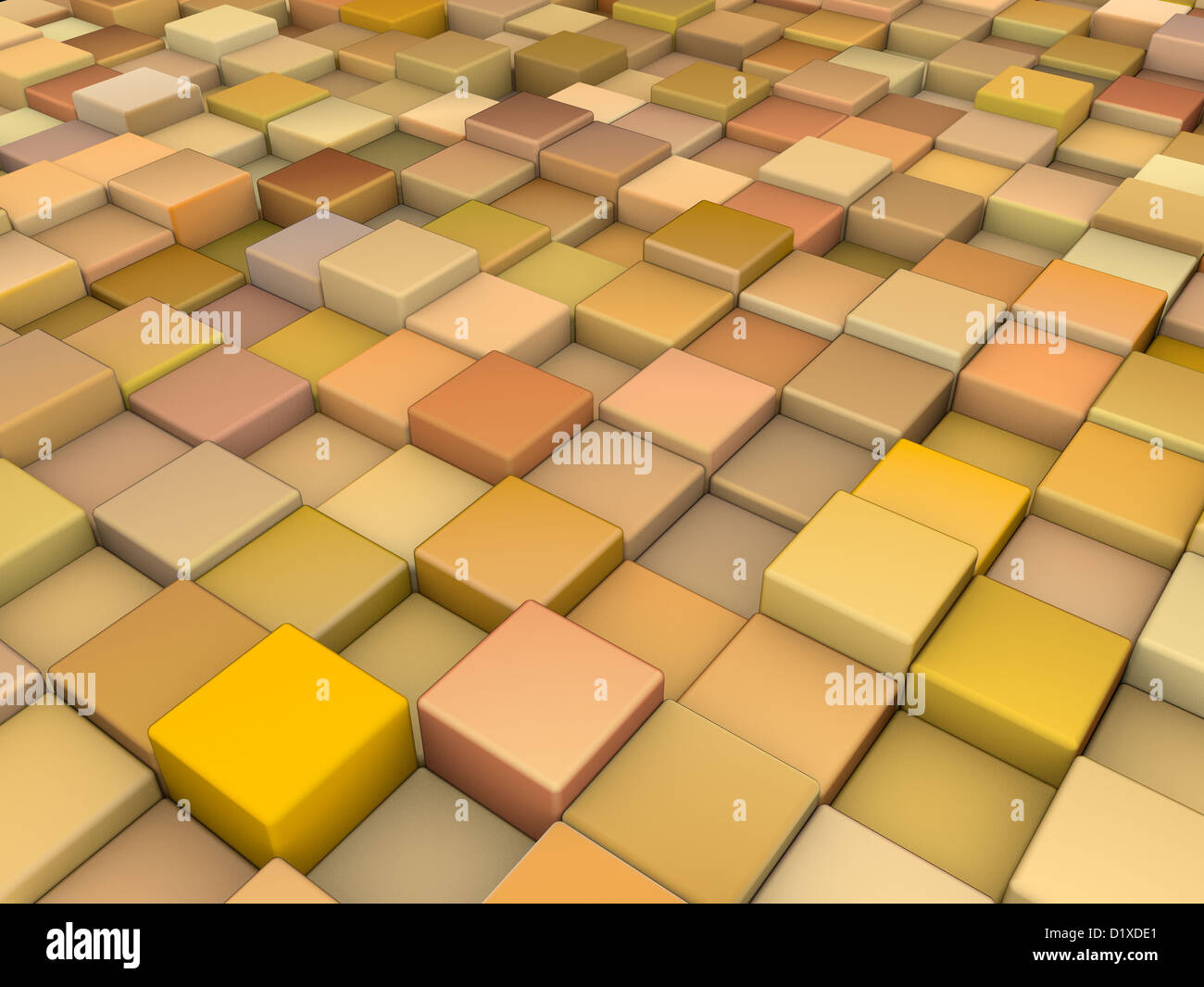 3d cubes in different shades of orange Stock Photo - Alamy