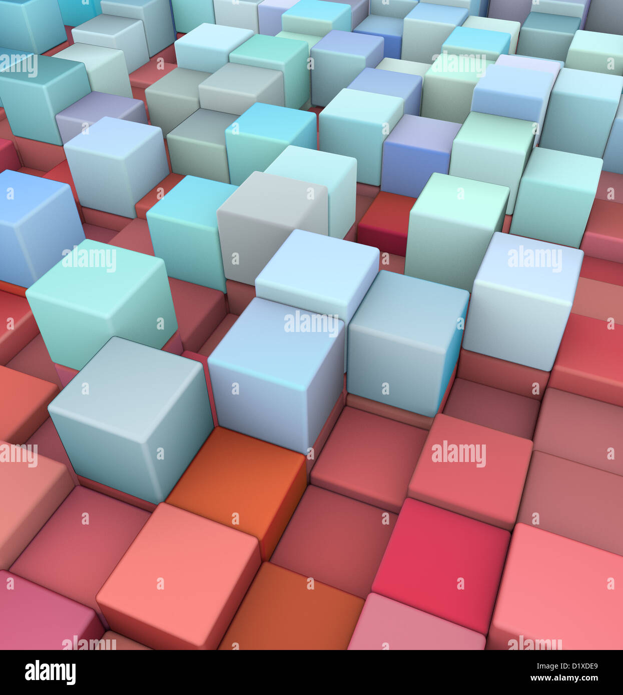 abstract 3d cubes backdrop in red and blue Stock Photo - Alamy