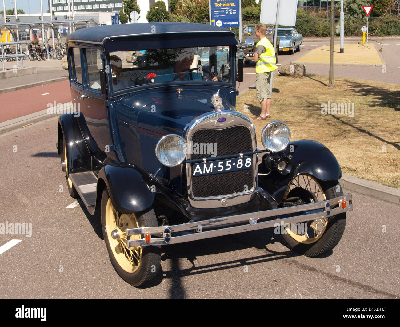 The Ford A, showcased at the Classic Car Meeting Haarlem, is a vintage ...