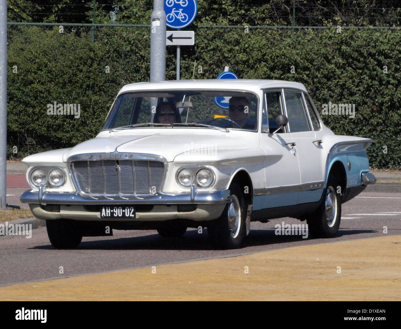 The Chrysler Valiant, displayed at the Classic Car Meeting in Haarlem ...