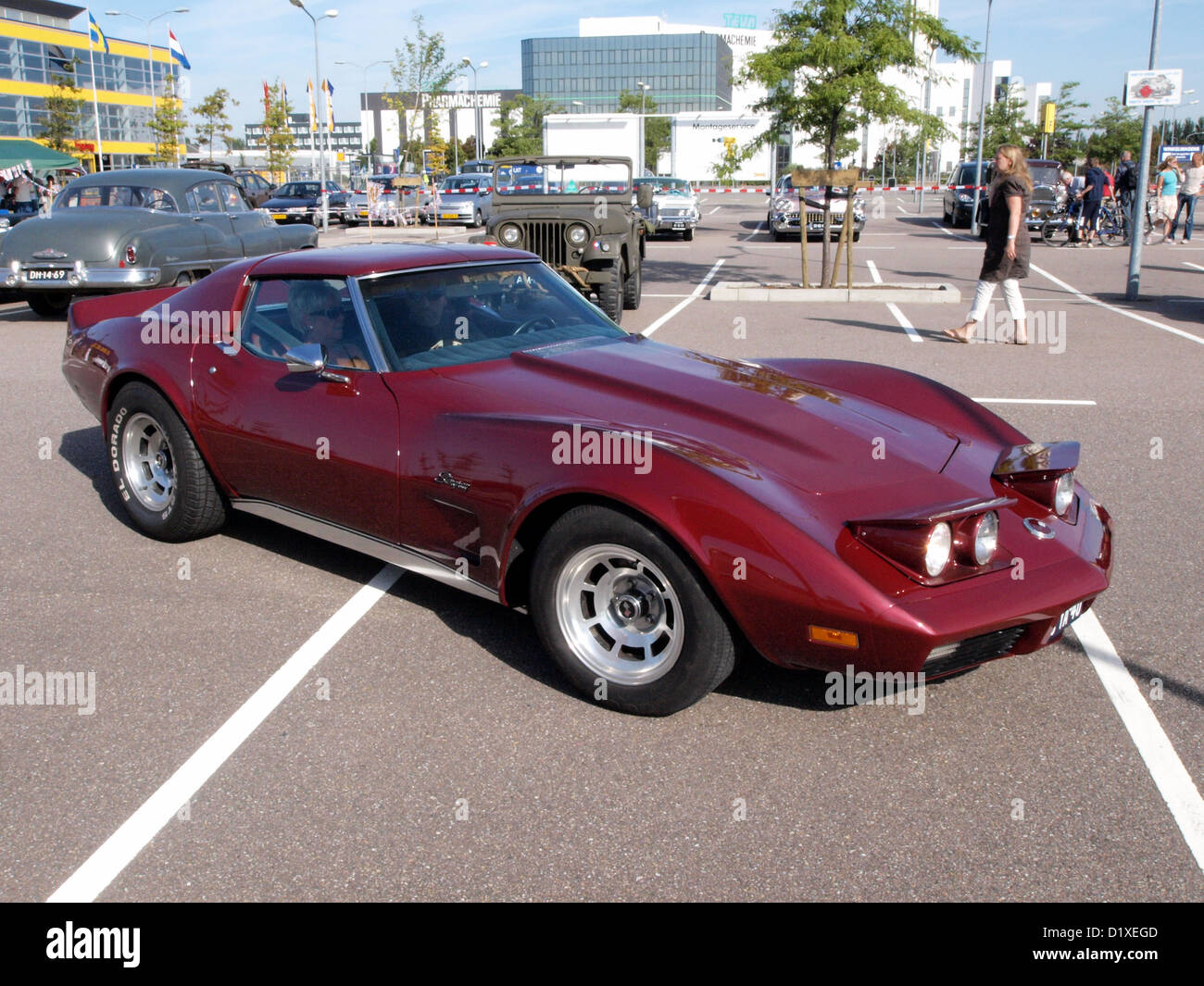 The Chevrolet Corvette, showcased at the Classic Car Meeting in Haarlem ...