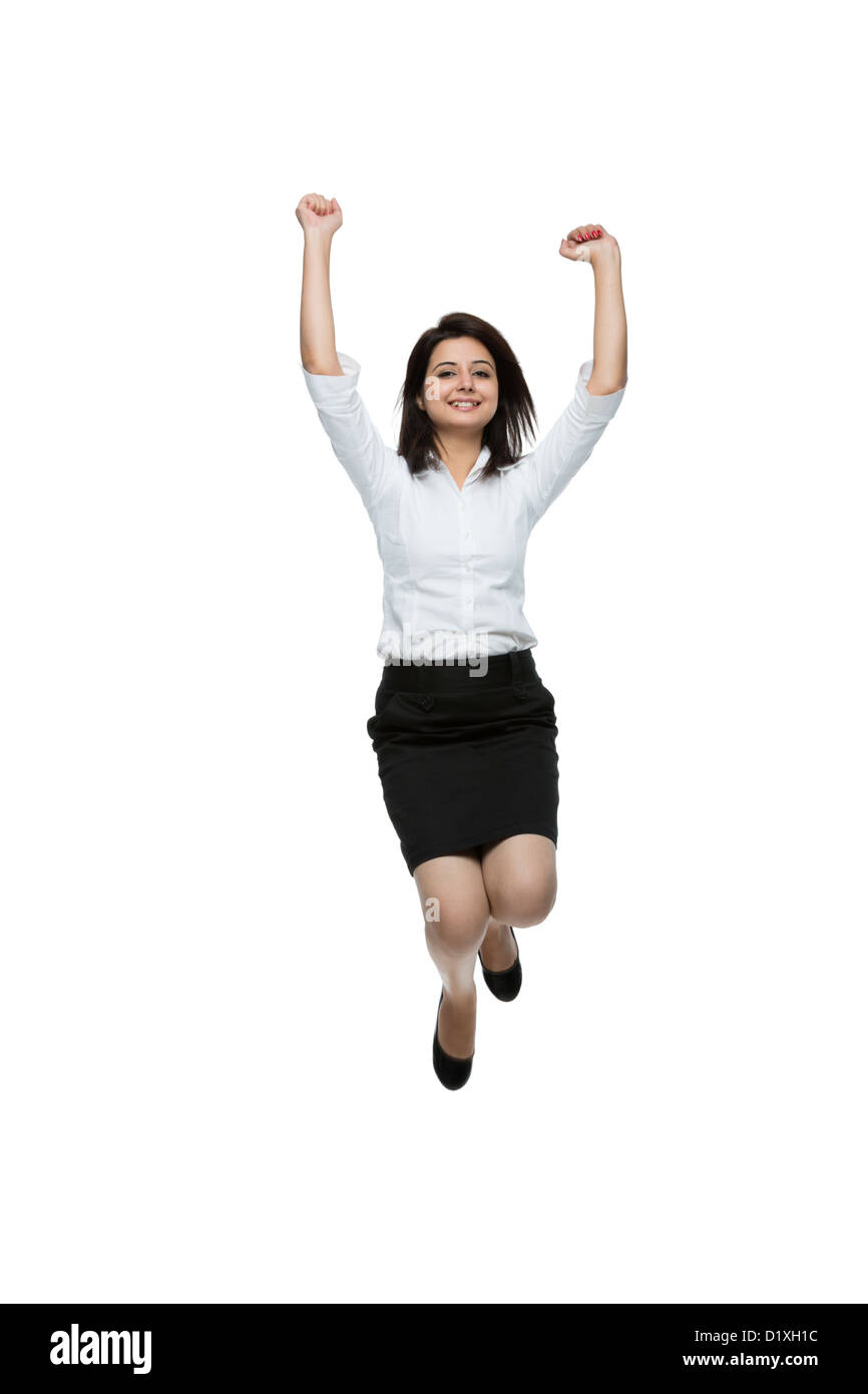 Indian Beauty Happy Jumping Women High Resolution Stock Photography and ...