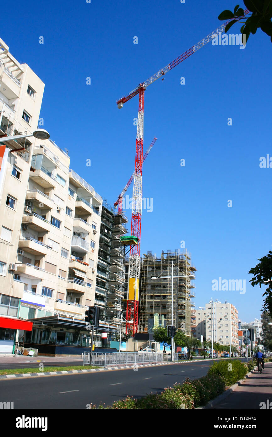 Construction site and building in Limassol city, Cyprus Stock Photo - Alamy