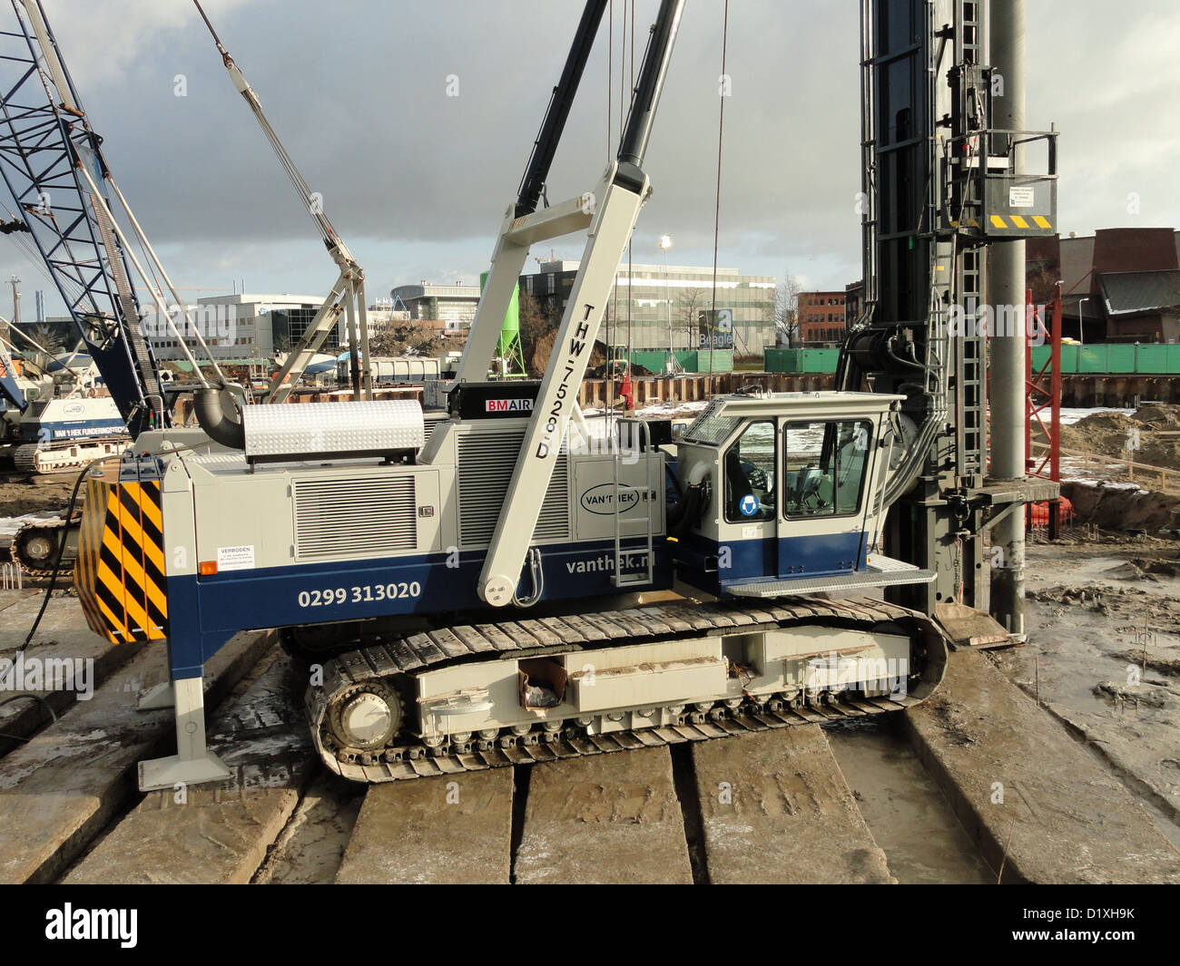 The Woltman THW 7528-D is a pile driver used in construction, featured ...