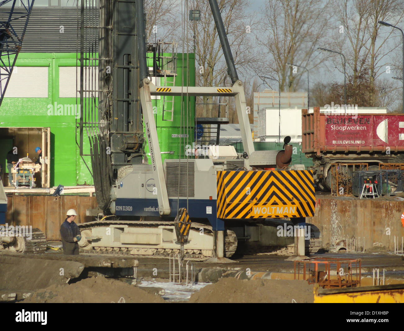 The Woltman THW 7528-D pile driver is a heavy-duty construction machine ...