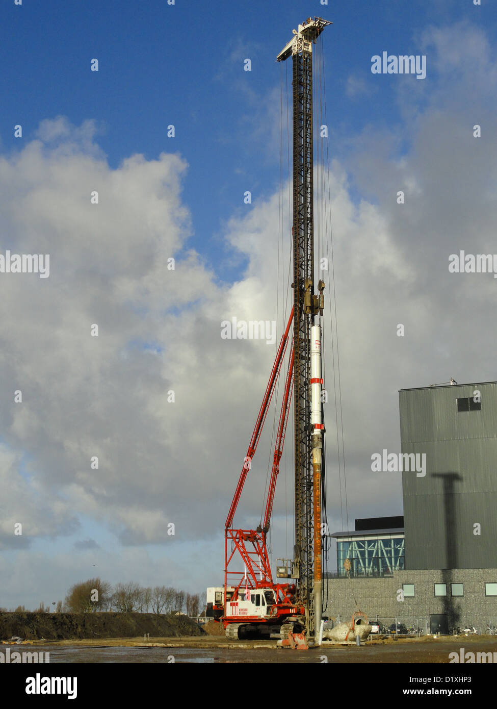 The S-70 Hydrohammer mounted on a Hitachi CX900PD is used for piling ...