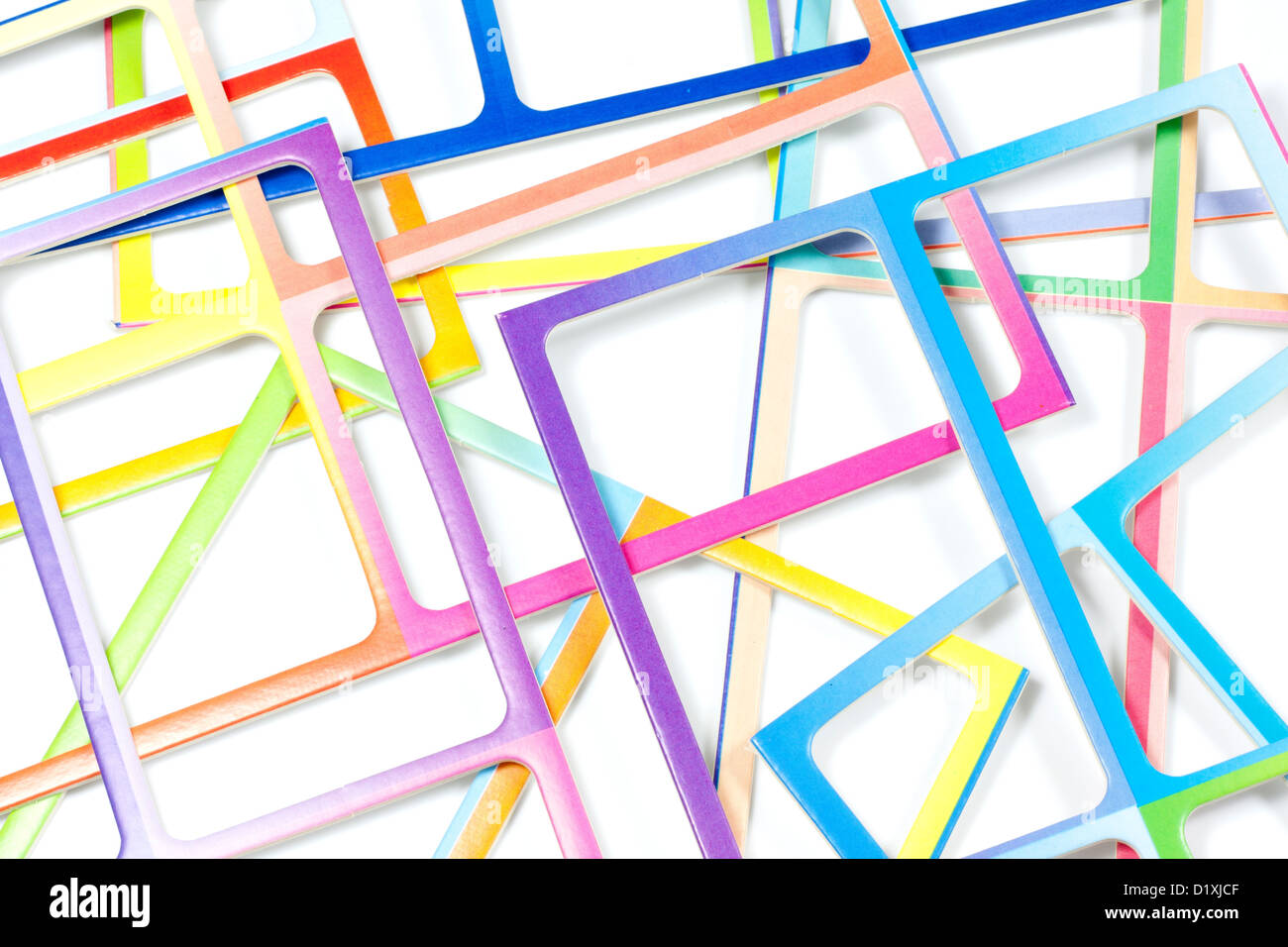 Abstract colorful frame background on white for design Stock Photo - Alamy