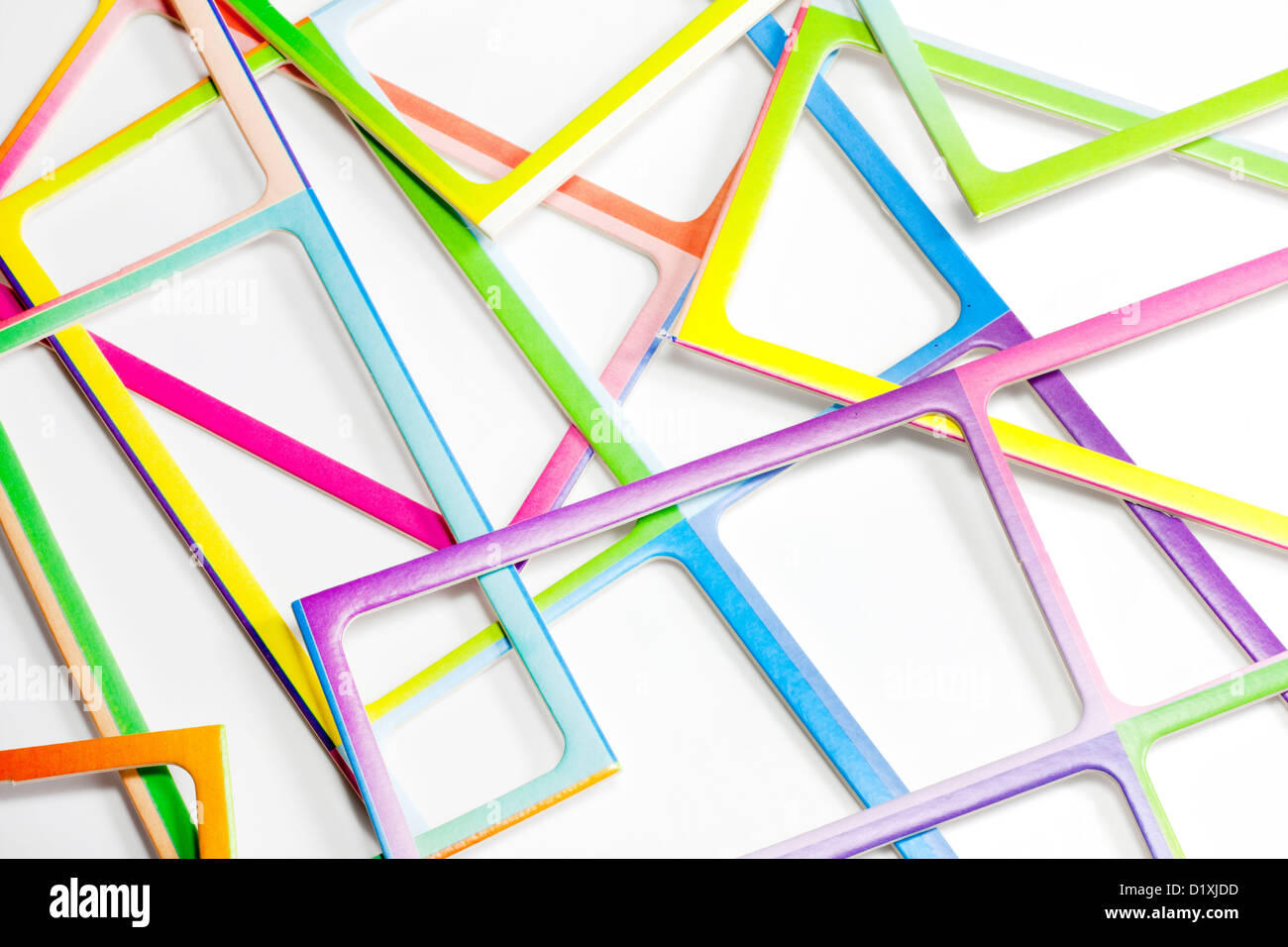 Abstract colorful frame background on white for design Stock Photo - Alamy
