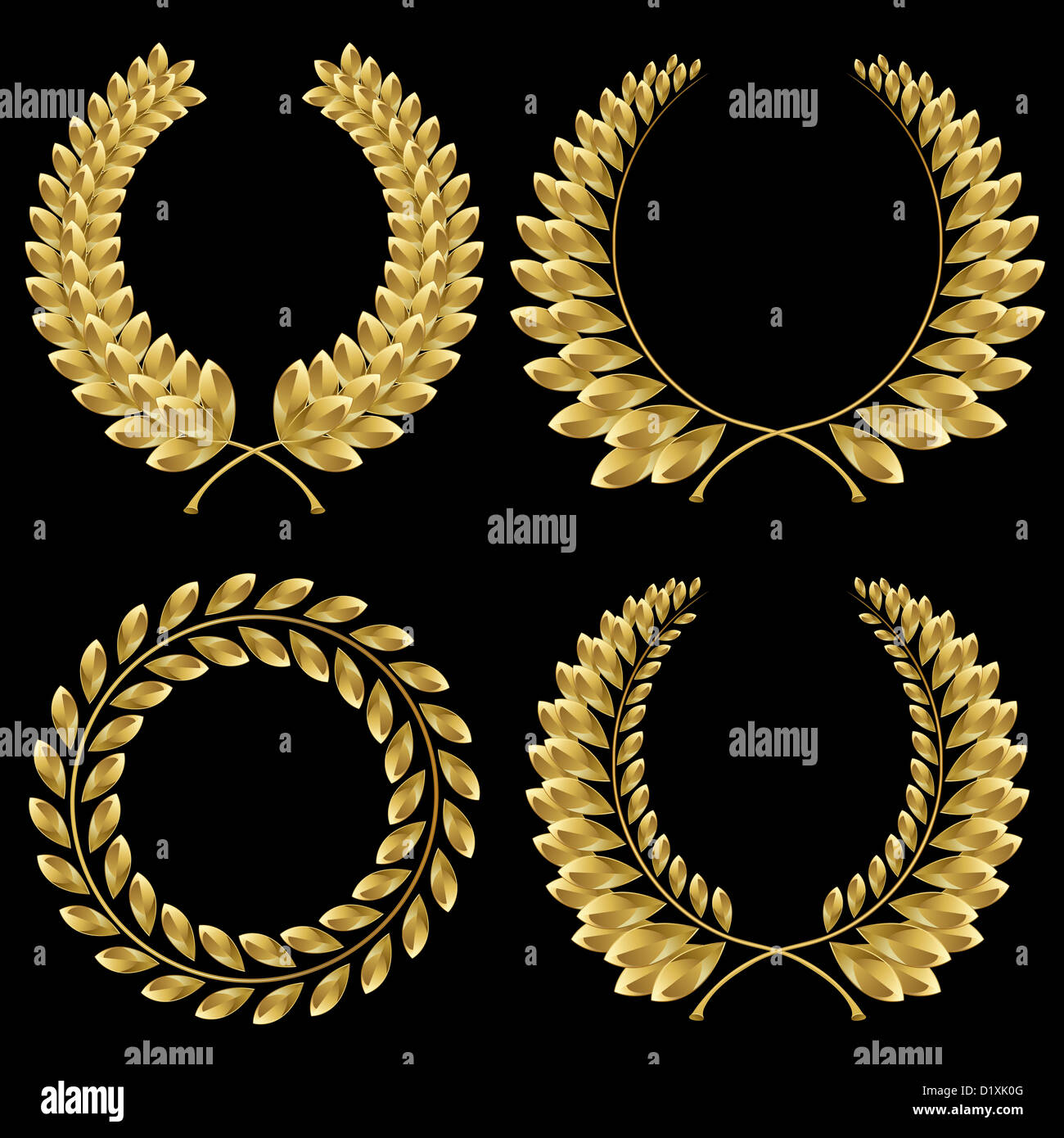Laurel wreath gold hi-res stock photography and images - Alamy