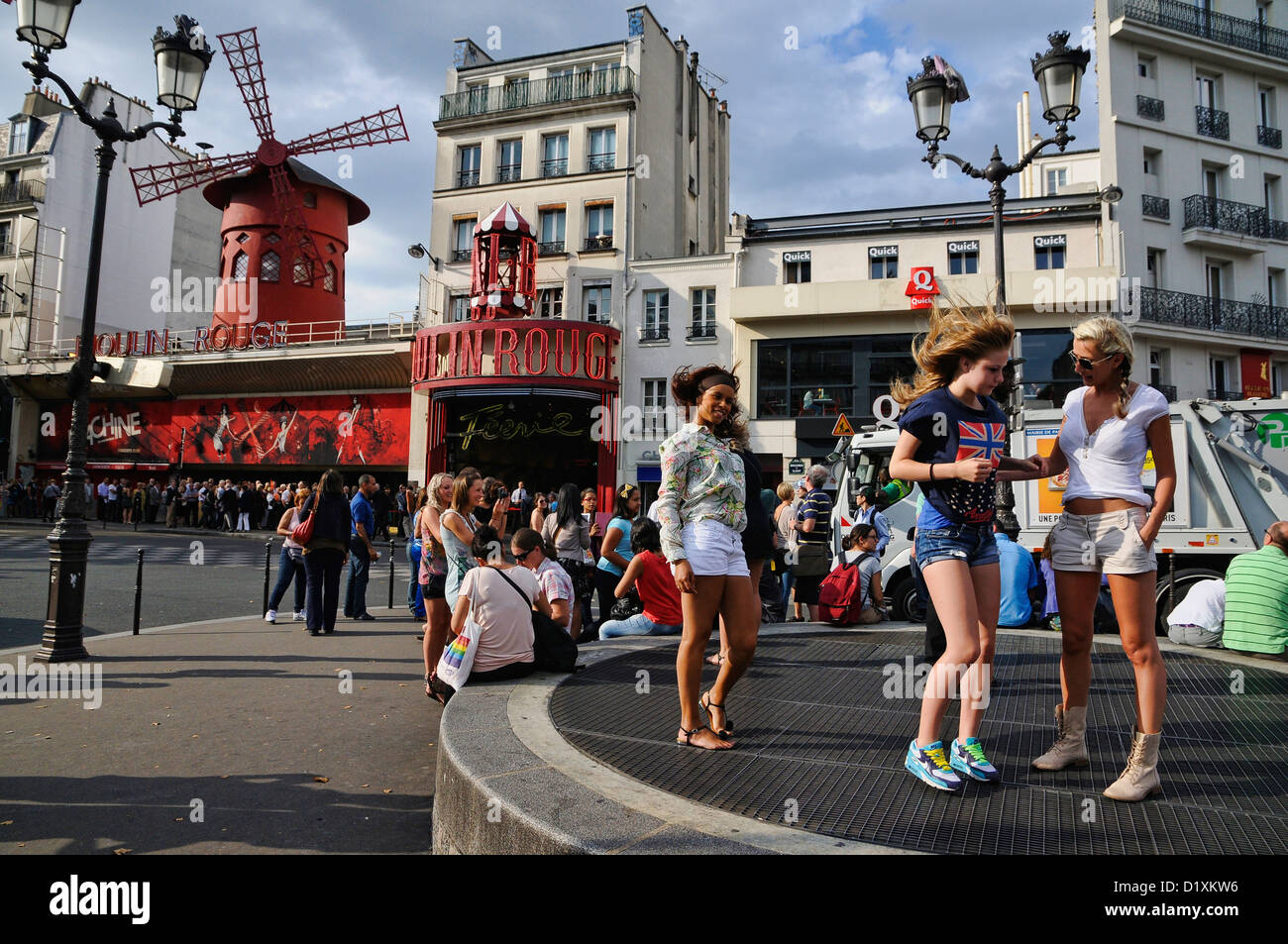 Le Moulin Rouge, one of the symbols of Paris. France Stock Photo - Alamy