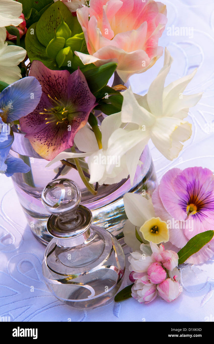 An arrangement of spring flowers Stock Photo - Alamy