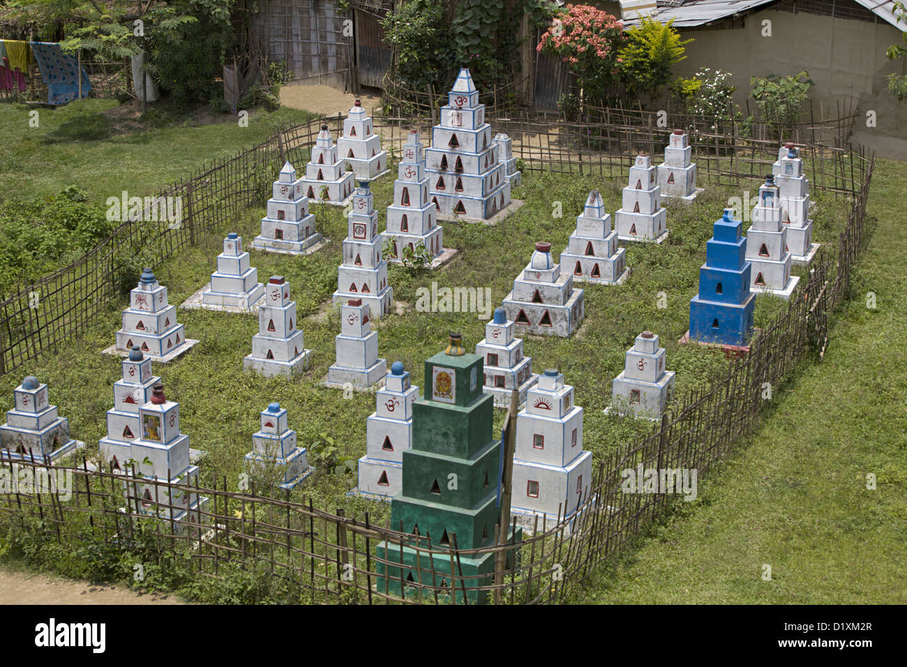 Small memorial monuments. Tejpur To Bomdila Arunachal Pradesh, India ...