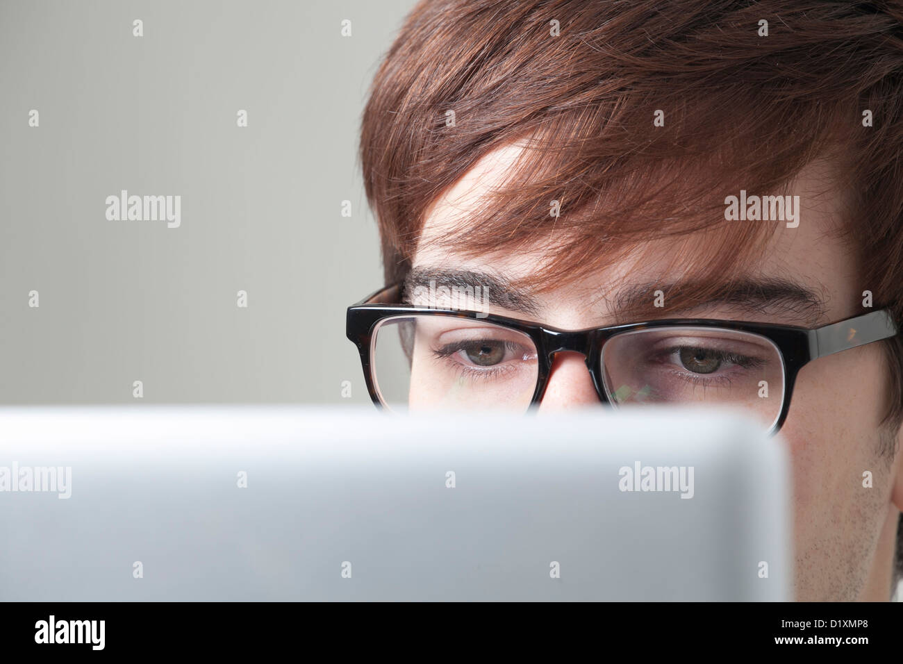 Reflection Glasses Monitor High Resolution Stock Photography and Images ...