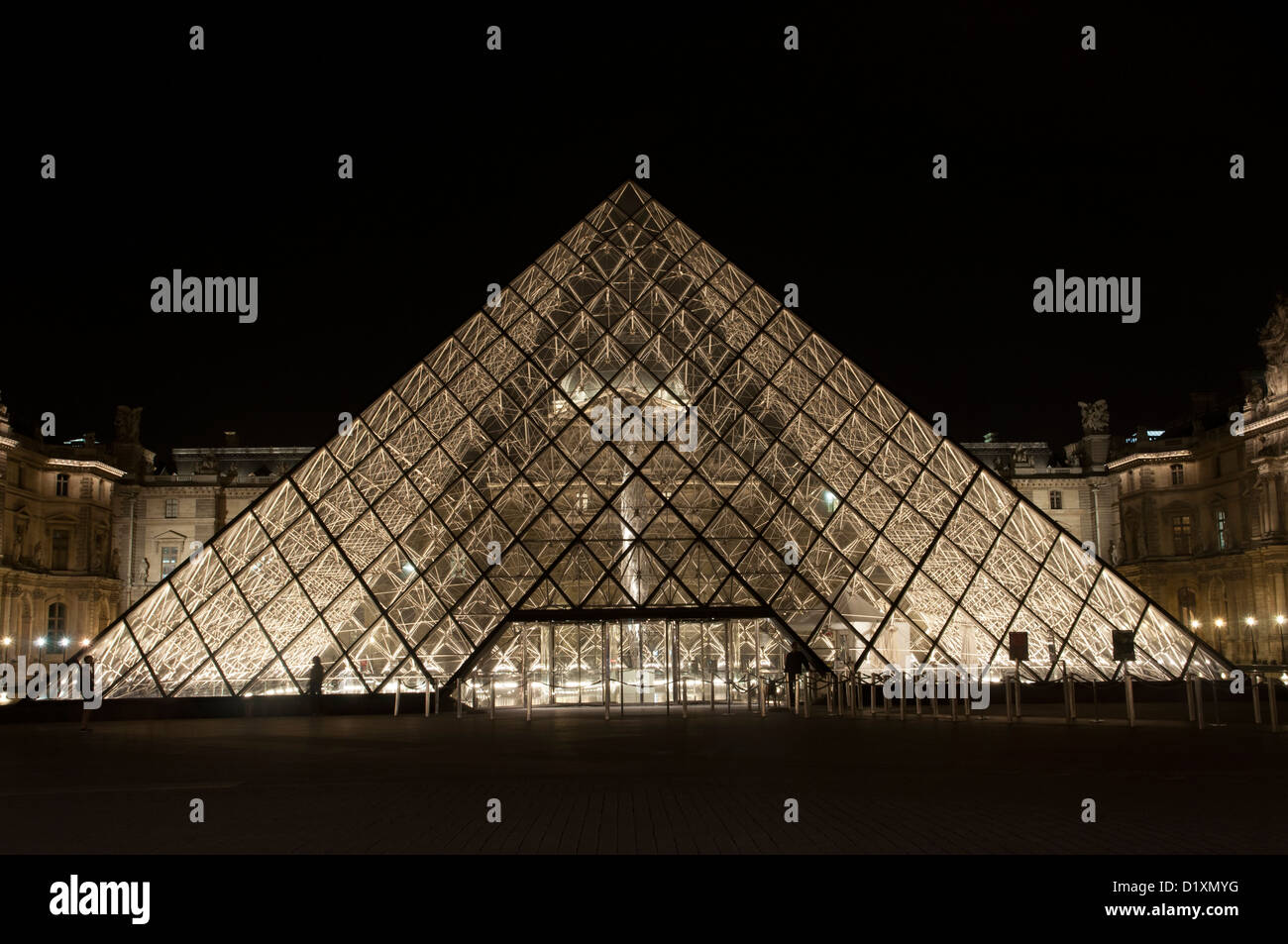The Louvre Pyramid is a large glass and metal pyramid in the main ...