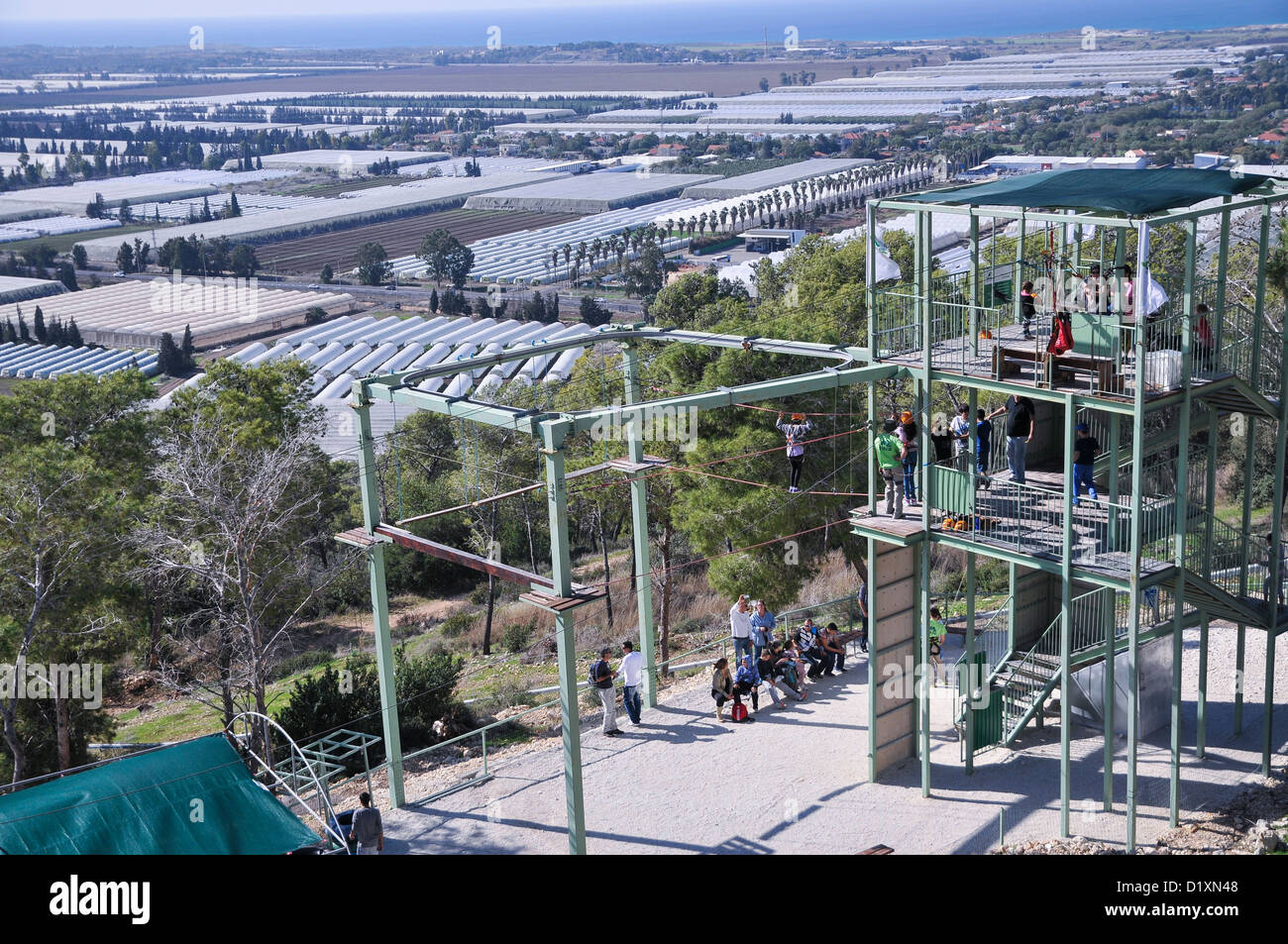 Israel, Coastal plains as seen from the Carmel mountain Mediterranean ...