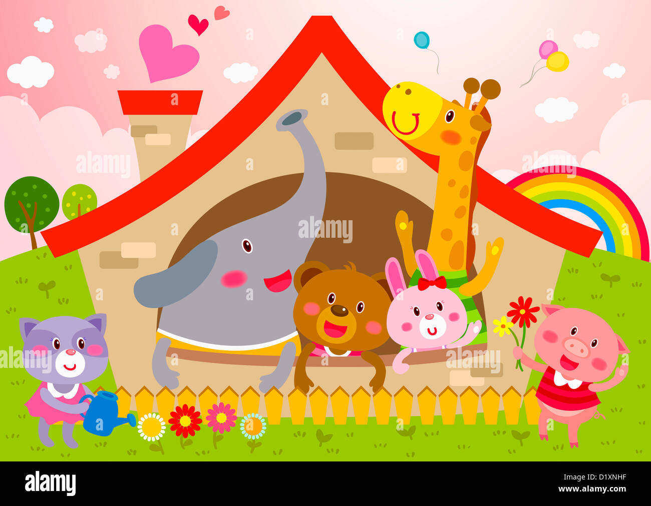 animals in the house Stock Photo - Alamy