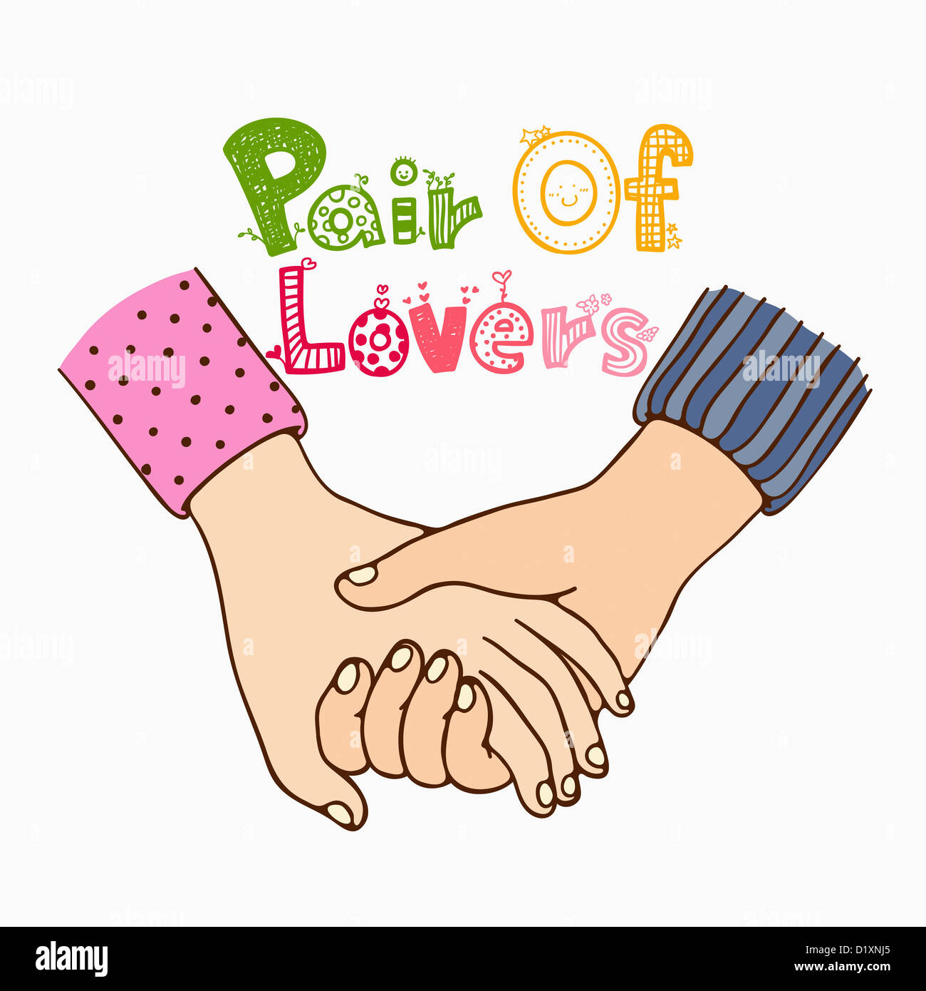 word art of pair of lovers Stock Photo - Alamy