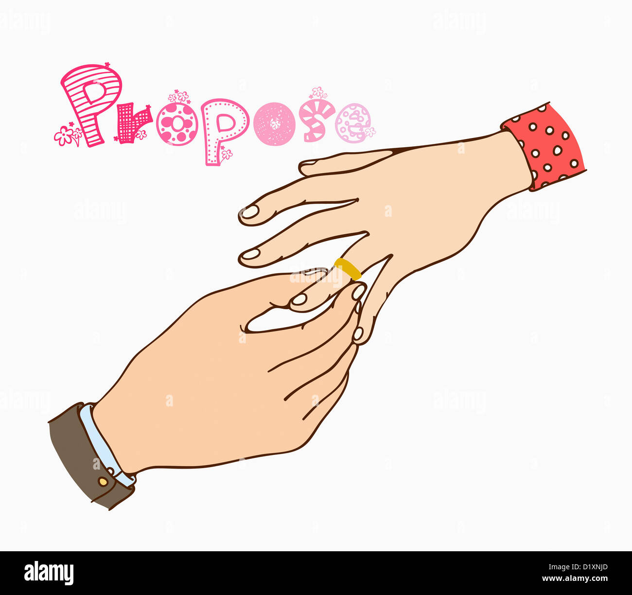 word art of propose Stock Photo - Alamy