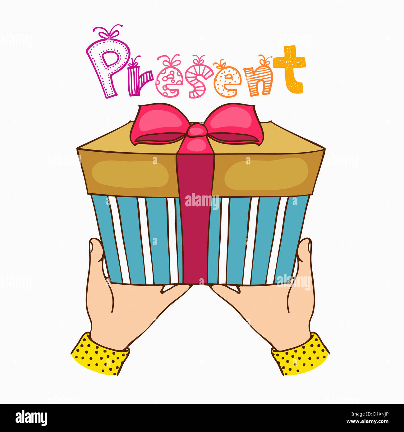 word art of present Stock Photo - Alamy