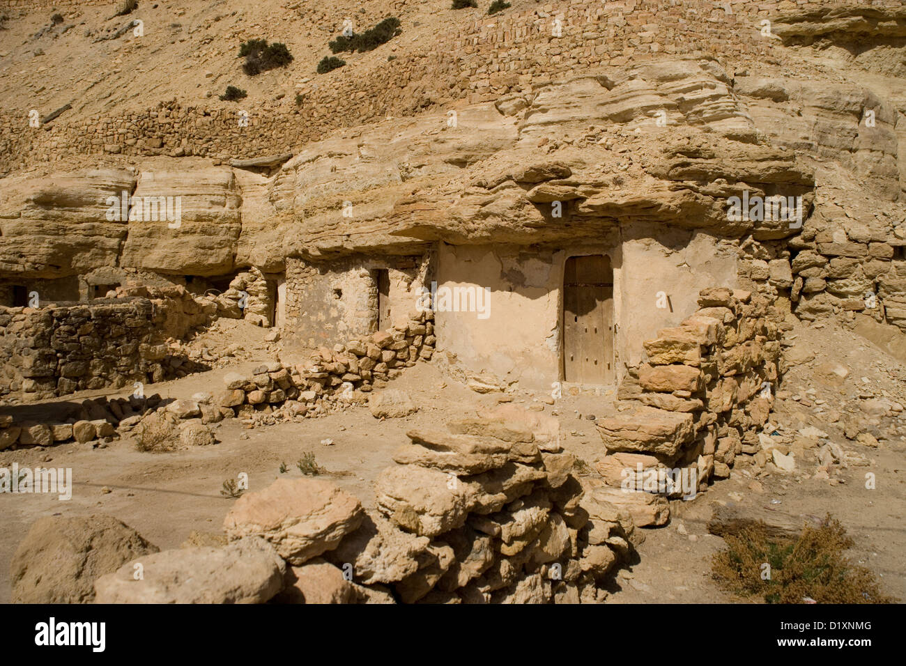 House in the Berber village of Chenini nearTatouine in the Sahara ...