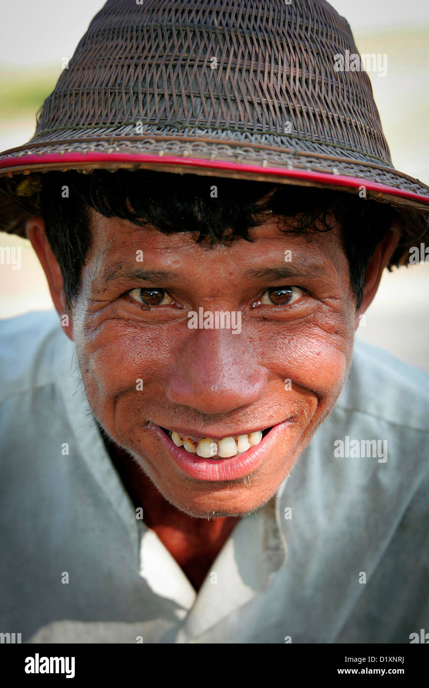 Smiling face of a burmese man hi-res stock photography and images - Alamy