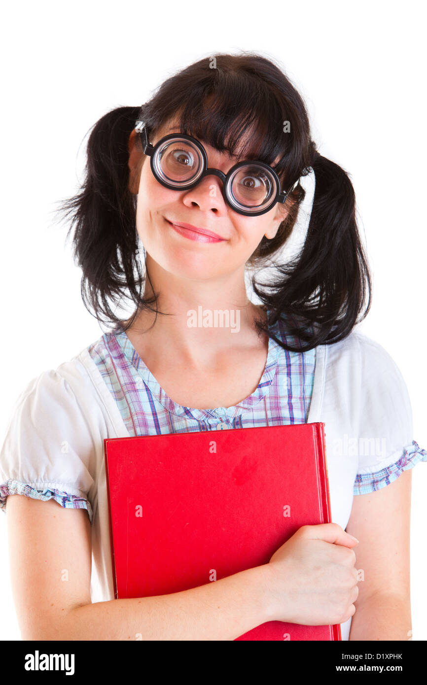Funny nerd student isolated on hi-res stock photography and images - Alamy