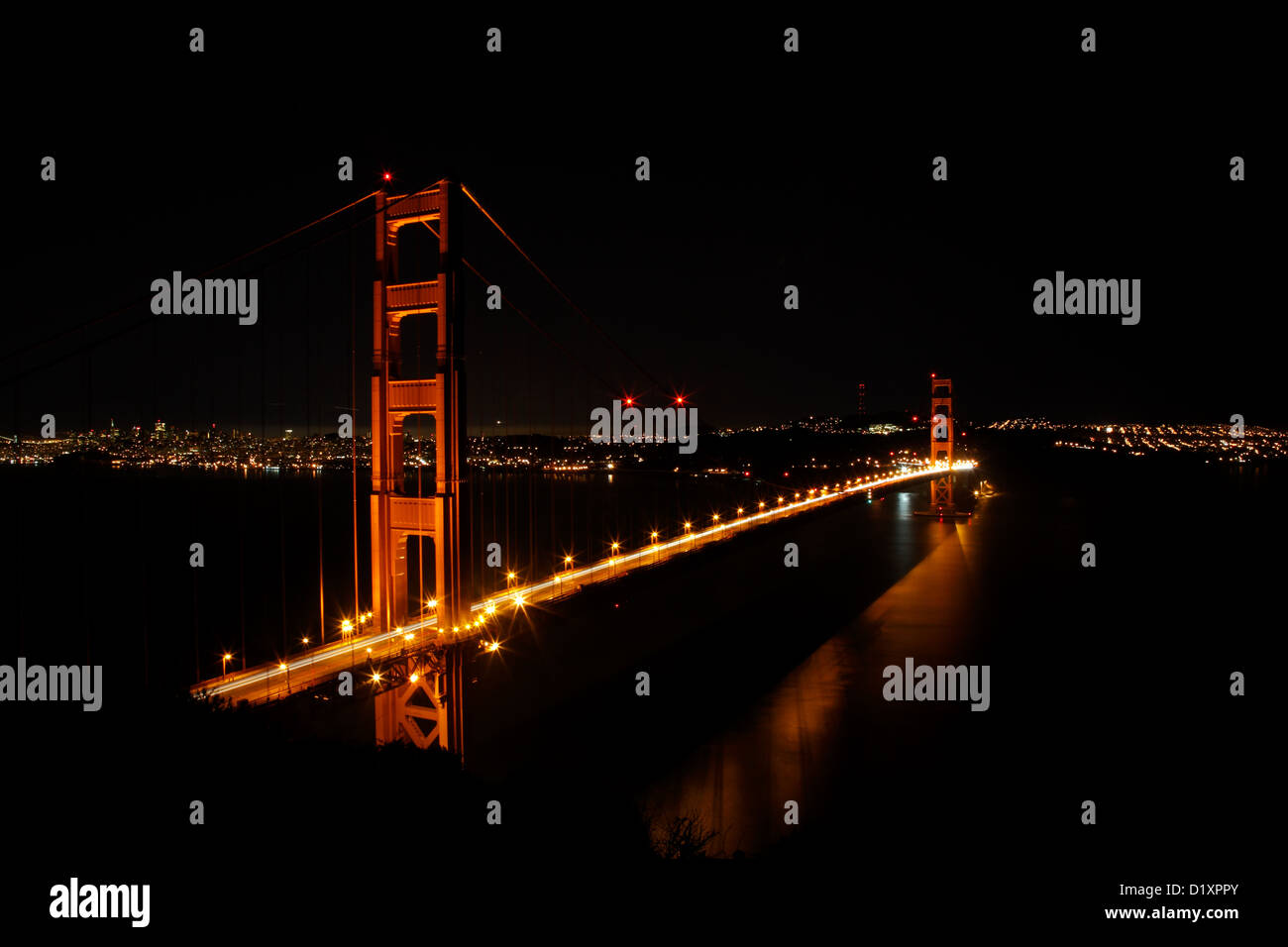 golden gate bridge in night Stock Photo - Alamy