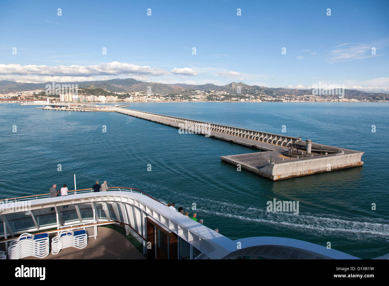 Leaving Cruise Terminal Malaga Spain Stock Photo - Alamy