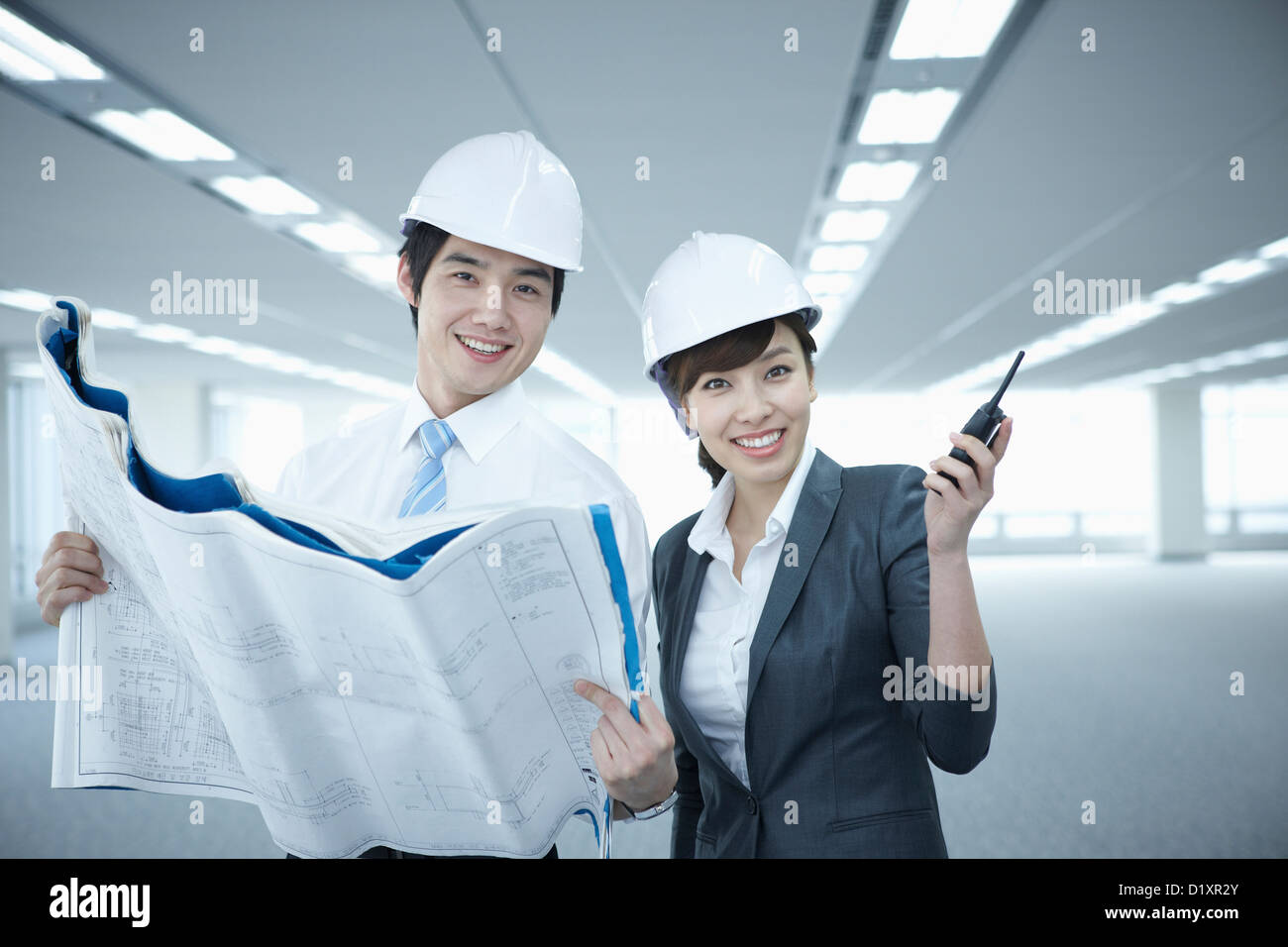 close up shot of architect executives in an empty room Stock Photo - Alamy
