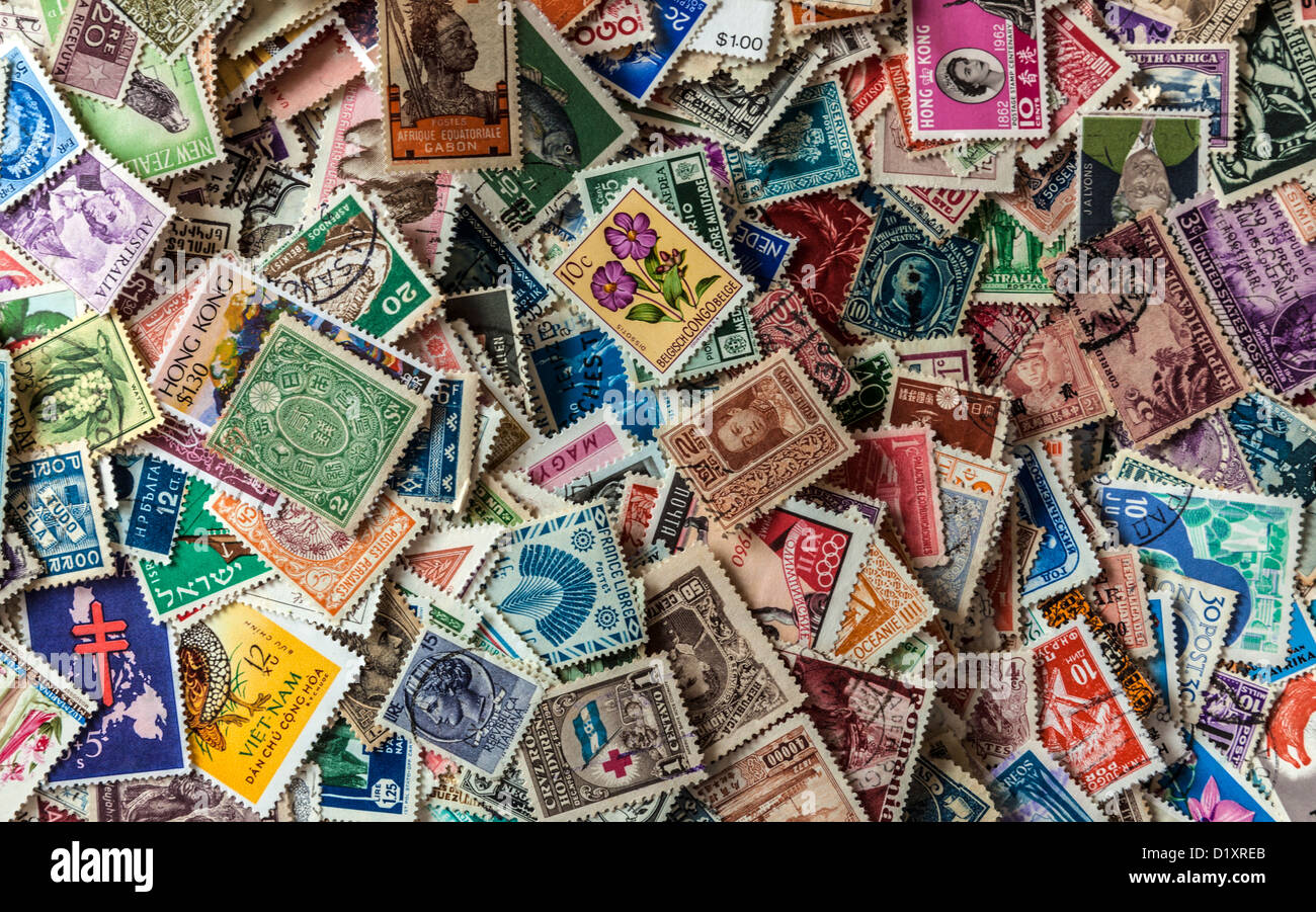 Huge Quantity of Postage Stamps Stock Photo - Alamy