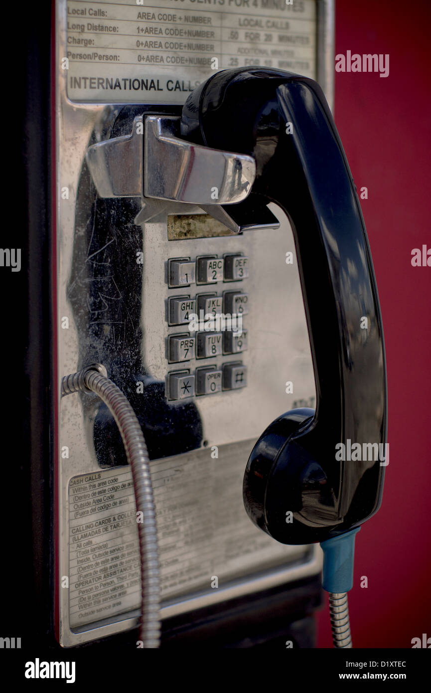 Public telephone box payphone hi-res stock photography and images - Alamy