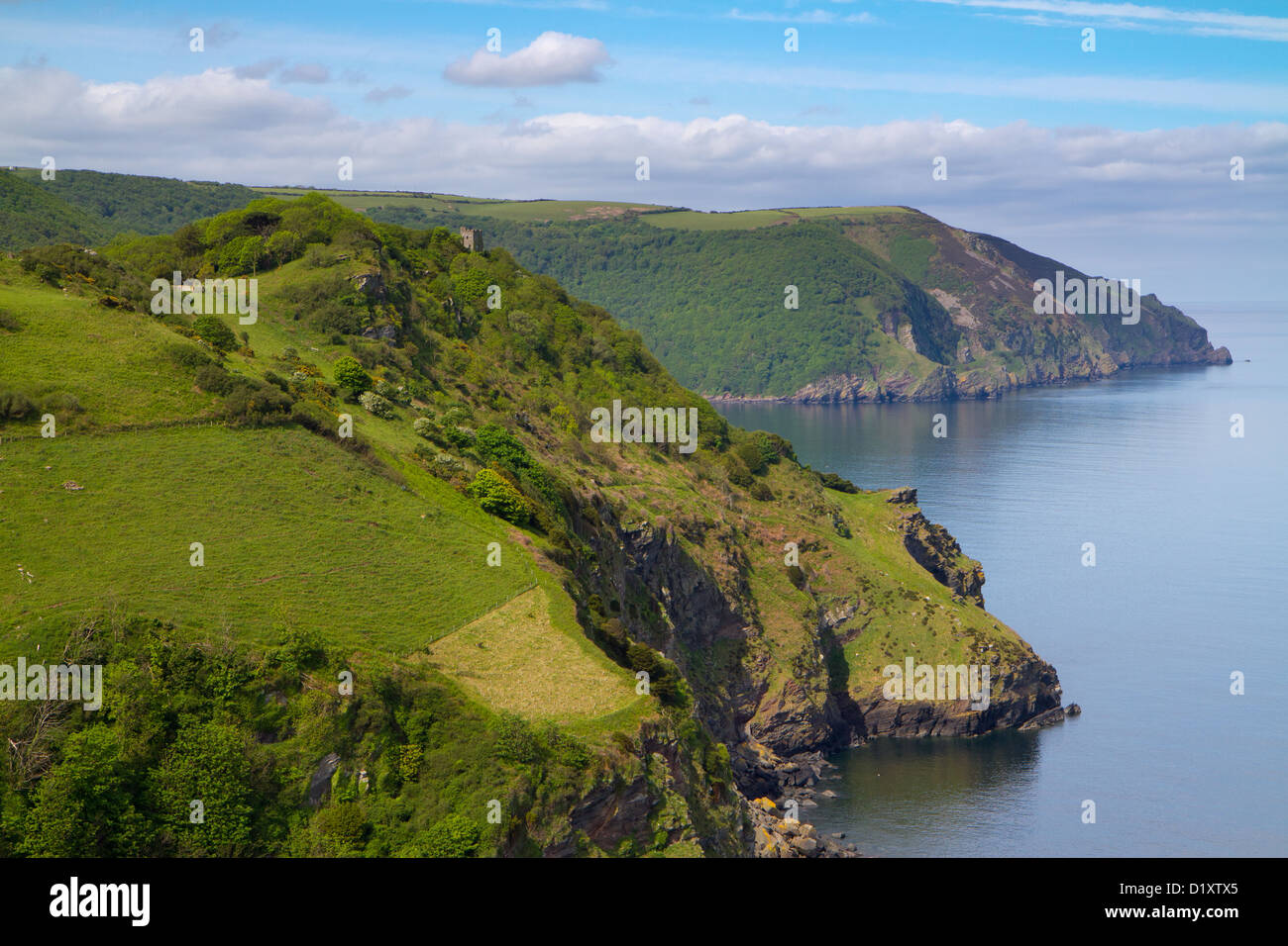 North Devon coast near Lynton and Lynmouth England Great Britain Stock ...