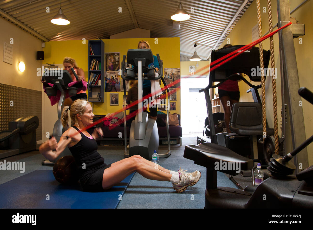 Boot camp style gym work Stock Photo - Alamy