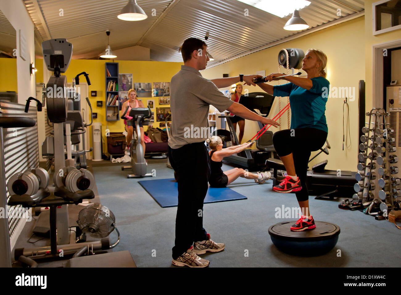 Boot camp style gym work Stock Photo - Alamy
