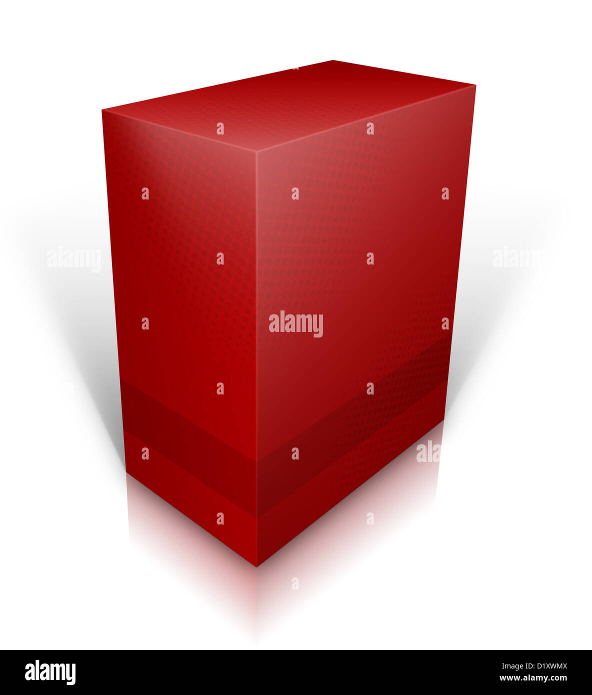 3D red software box isolated on white background Stock Photo - Alamy