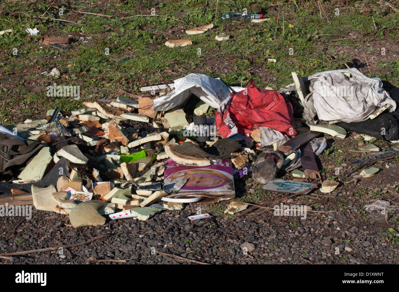 abandoned rubbish squalid unhealthy messy environment debris discarded ...