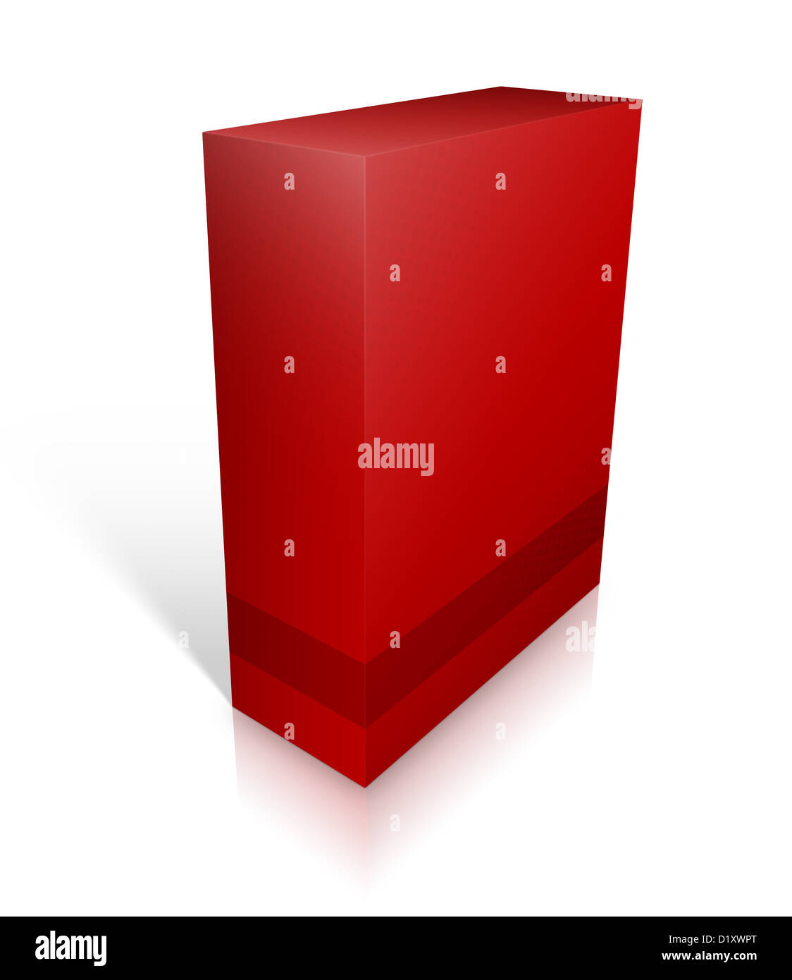 3D red software box isolated on white background Stock Photo - Alamy