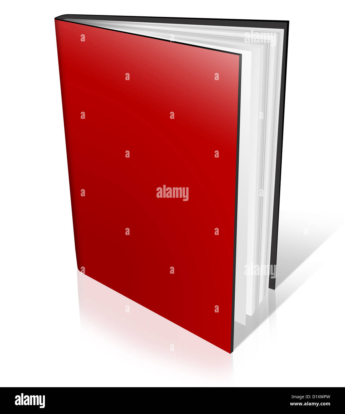 red Hard Cover Book Open on white background Stock Photo - Alamy