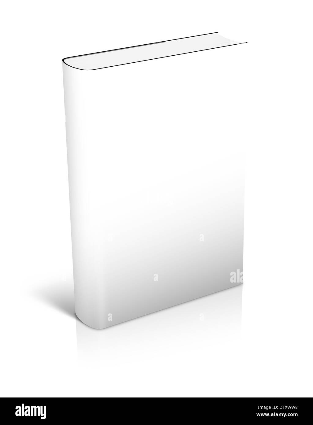 3d white Book Standing with shadows on white background Stock Photo - Alamy