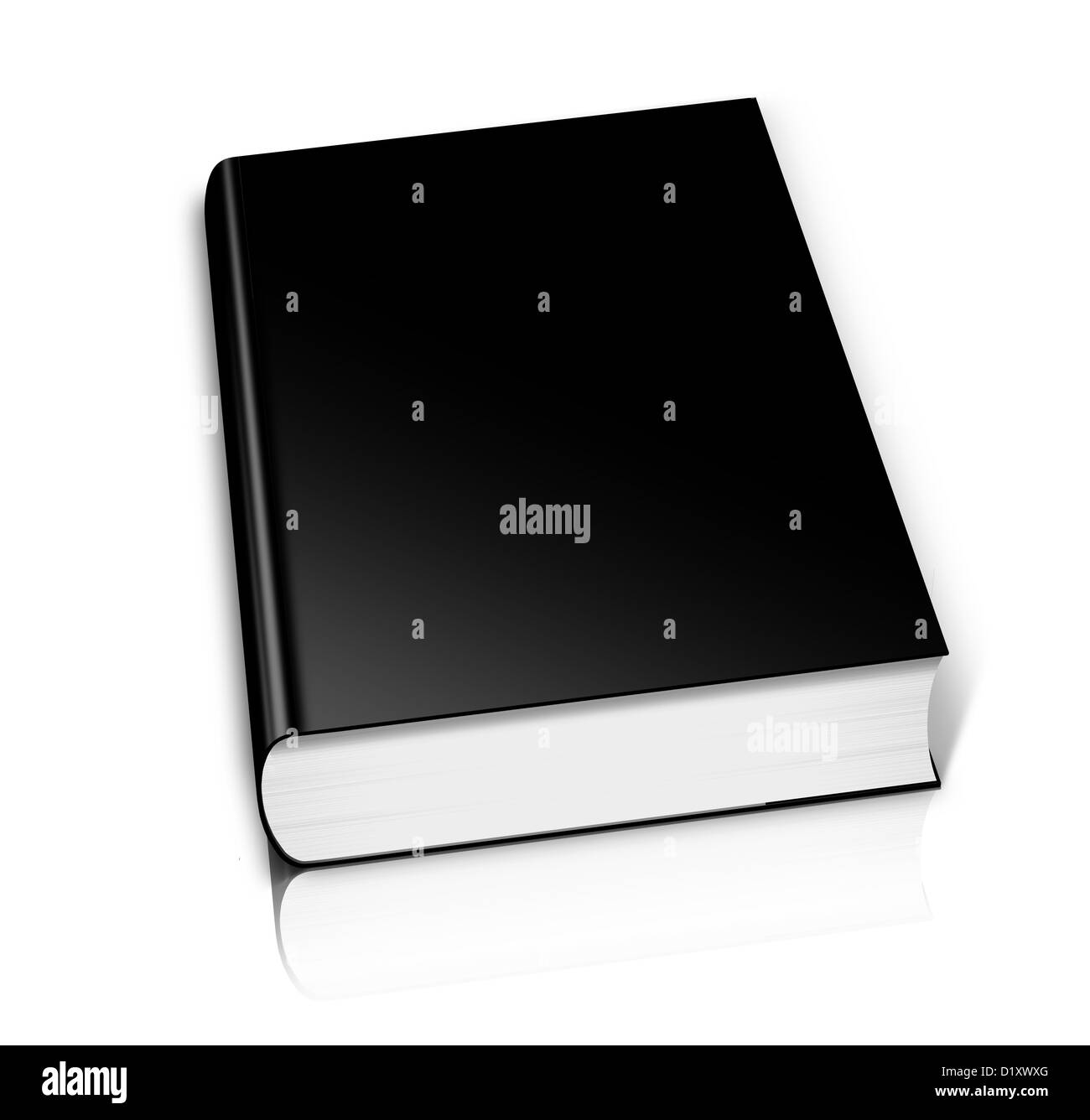 big laying black book isolated on white background Stock Photo - Alamy