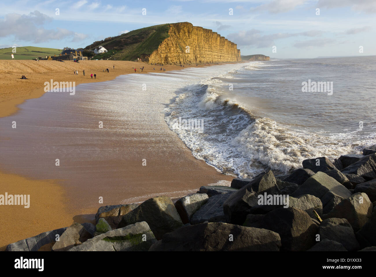West Bay beach in Dorset Stock Photo - Alamy